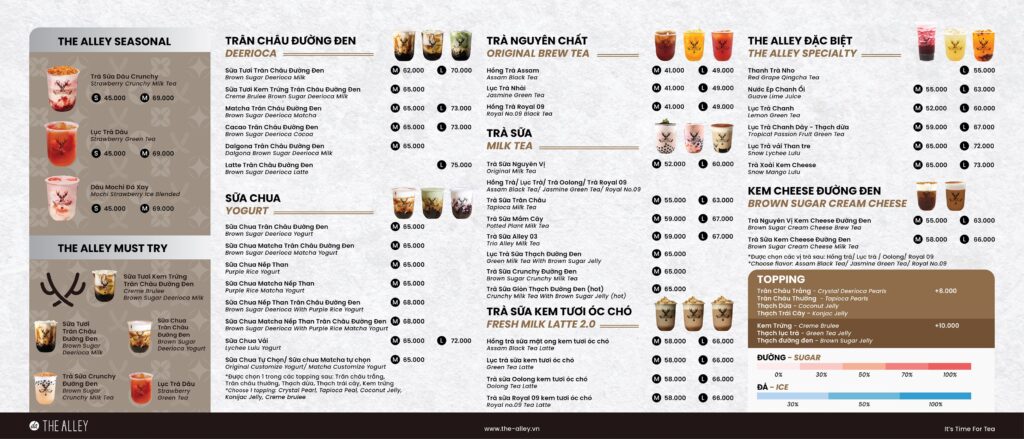 Menu The Alley: Review các món trong thực đơn, điểm tên các best seller