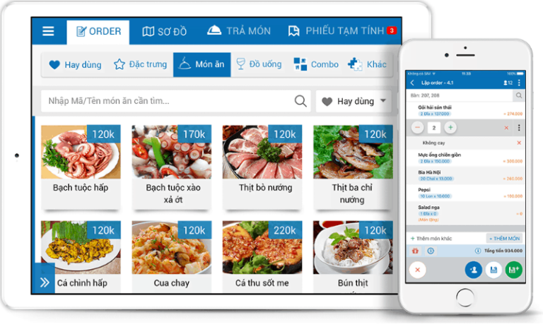 Phần mềm order món ăn - gọi món chuyên nghiệp, dễ dùng nhất