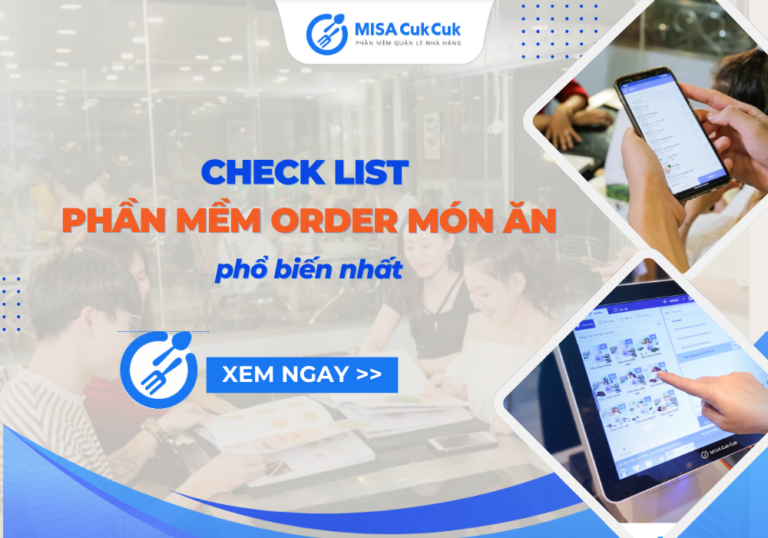 Phần mềm order món ăn - gọi món chuyên nghiệp, dễ dùng nhất