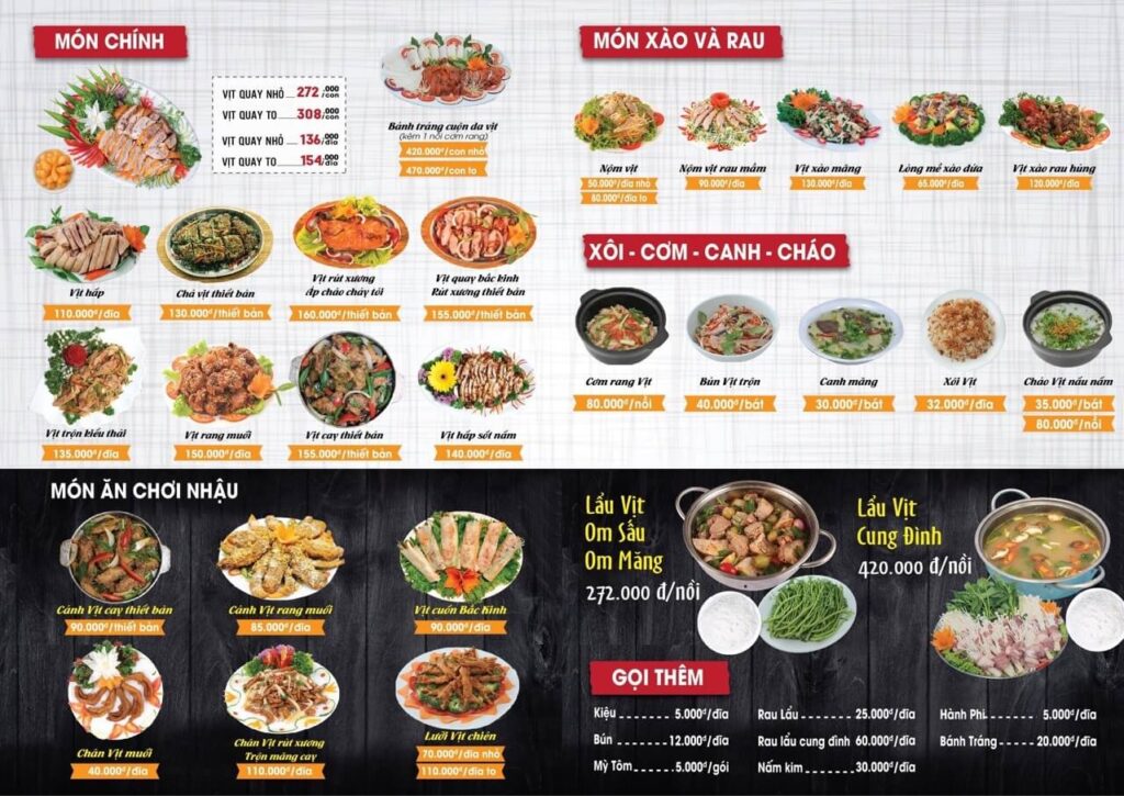 Review menu Vịt 29 – chuỗi nhà hàng Vịt quay Bắc Kinh nổi tiếng